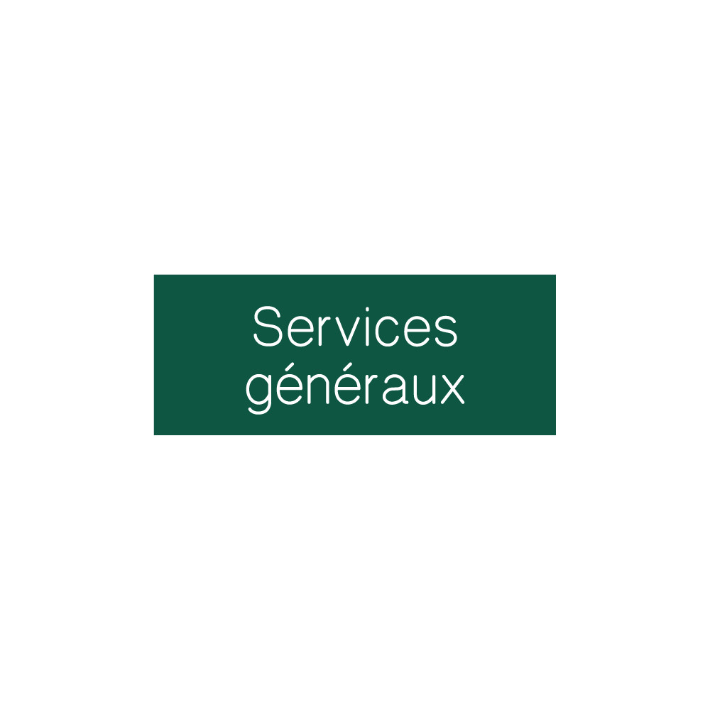 Signalétique Gravée Services Généraux - Direct Signalétique