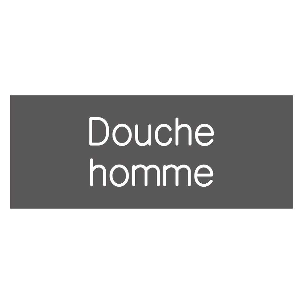 Signalétique gravée Douche Homme PVC Couleur 10 coloris